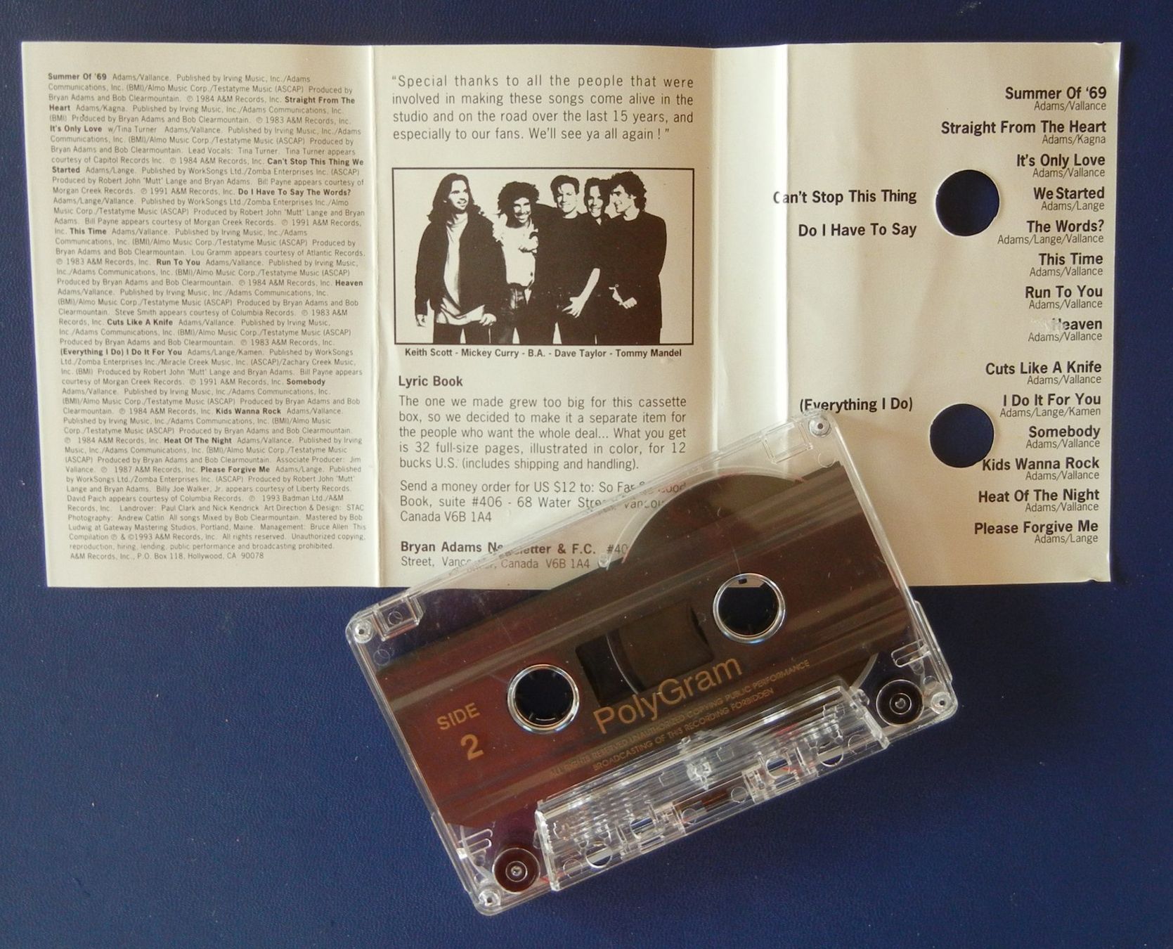 Bryan Adams - So Far So Good Kassette - Top Zustand! (Gebraucht) in ...