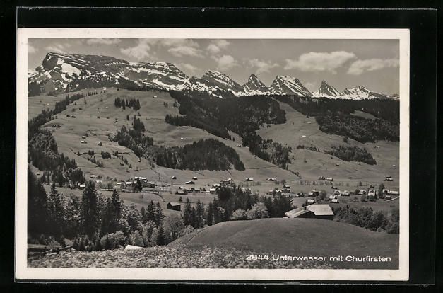 Unterwasser, Ortsansicht mit Churfirsten | Kaufen auf Ricardo