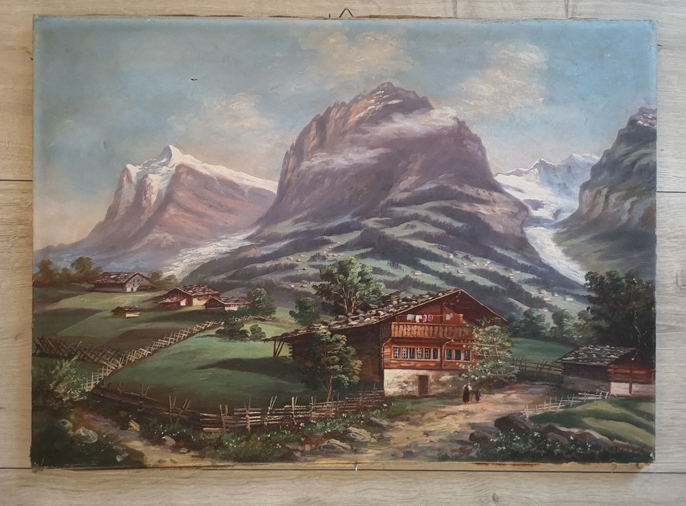 Peinture à l'huile, vallée de Grindelwald ? Canton Berne (Gebraucht) in Conthey für CHF 65 – mit ...