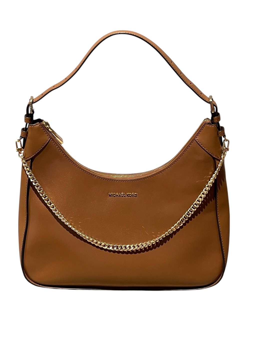 MICHAEL KORS TASCHE HOBO BRAUN ECHT LEDER (Neu (gemäss Beschreibung ...