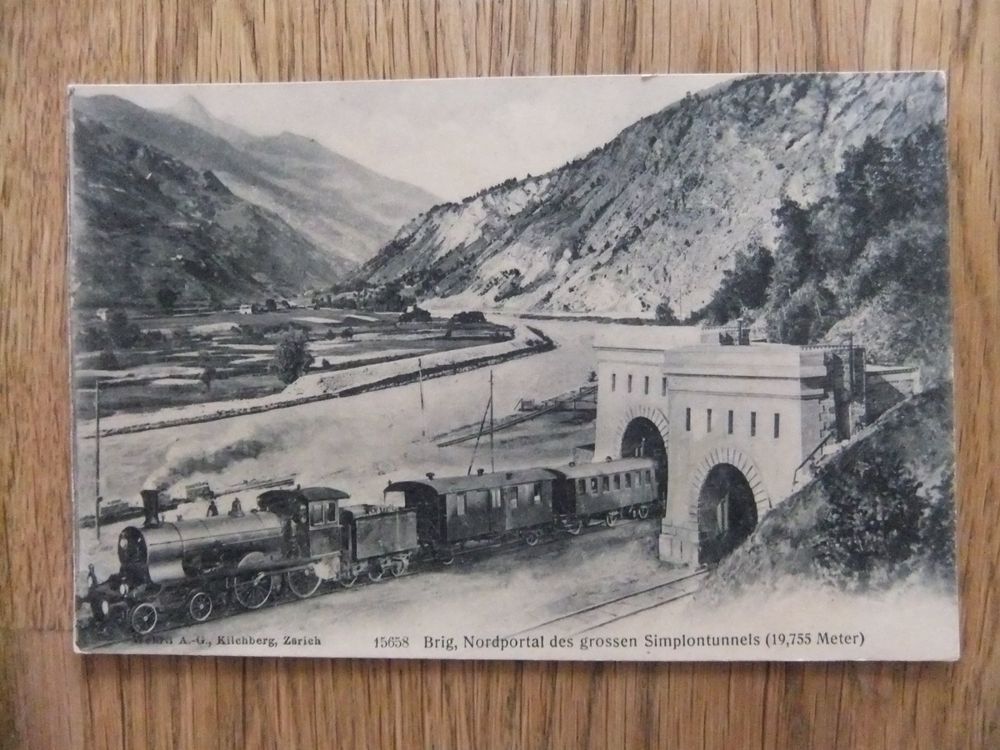 Brig Brigue Simplon Tunneleingang Dampflokomotive (Gebraucht) in St. Niklaus VS für CHF 11 – mit ...