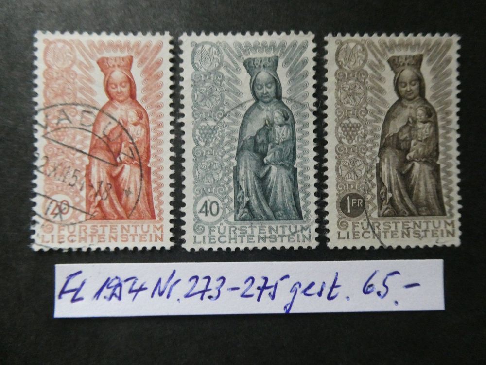 FL 1954 Nr. 273-275 gestempelt (Gebraucht) in Lausen für CHF 11 – mit Lieferung auf Ricardo kaufen