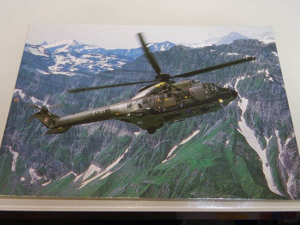 Postkarte Swiss Army SUPER PUMA Helikopter T-311 (Gebraucht) in Teufen ...