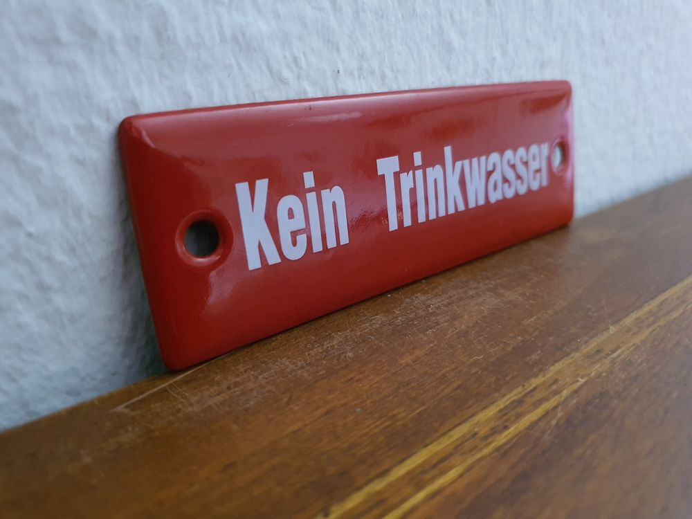 Emailschild Achtung Kein Trinkwasser Emaille Schild Vintage (Neu ...