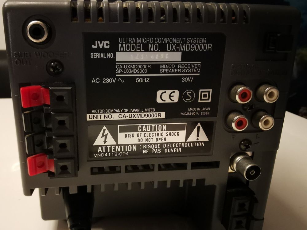 Micro Stereoanlage - JVC UX MD 9000 R | Kaufen auf Ricardo