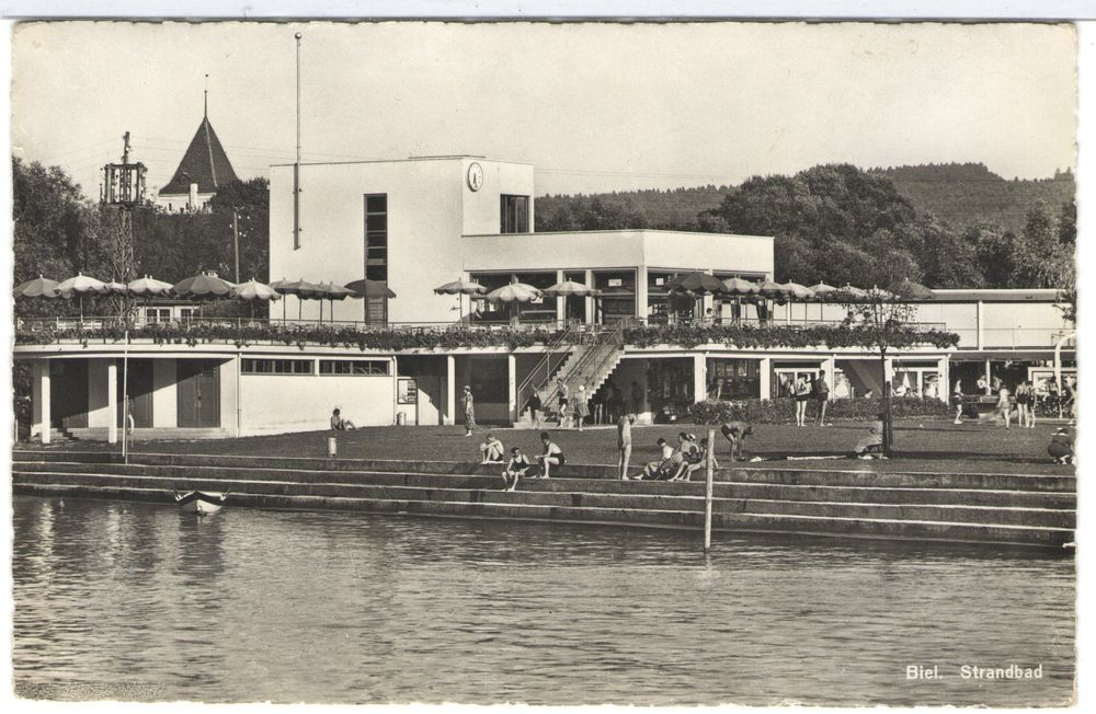 Fotokarte Biel, Strandbad | Kaufen auf Ricardo