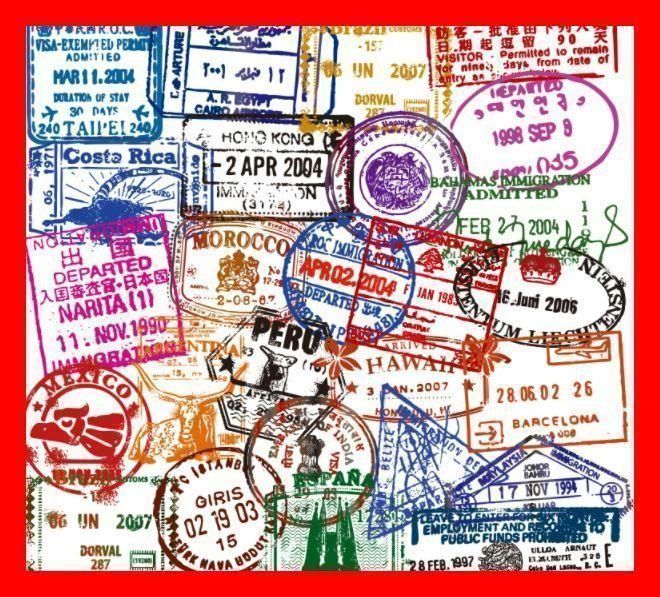 Poststempel Briefmarke Globus Aufkleber 50 tlg Stickerset (Neu und ...