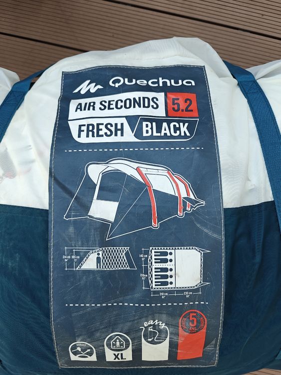 Quechua Air Seconds 5.2 Zelt - Camping -Familienzelt 5 Pers (Gebraucht) in Uster für CHF 280 ...