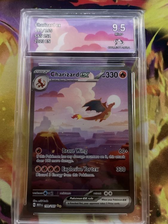 Carte Pokémon Charizard ex 199/165 9.5 FR (Neu (gemäss Beschreibung ...