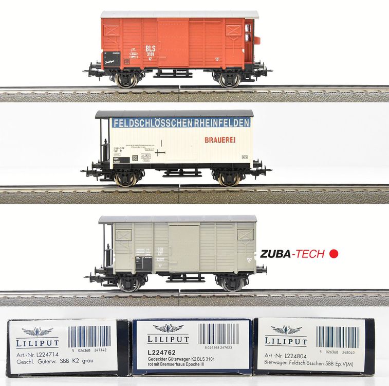 Liliput 3x Güterwagen der BLS/SBB H0 GS mit OVP (Gebraucht) in St. Gallen für CHF 58 – mit ...