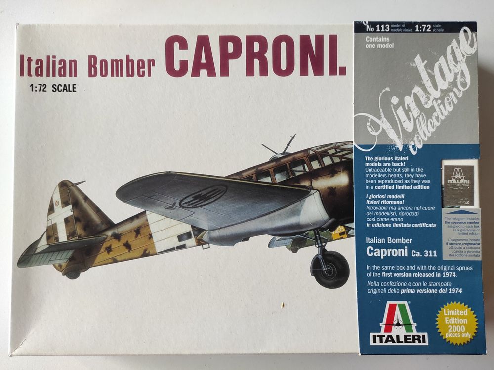 Caproni CA-311 Italienischer Bomber WWII von Italeri 1/72 (Neu und originalverpackt) in La Chaux ...