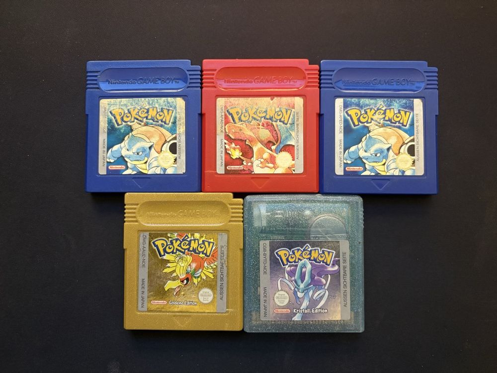 Pokemon Blau, Rot Gold & Kristall (Gebraucht) in Dachsen für CHF 225 ...