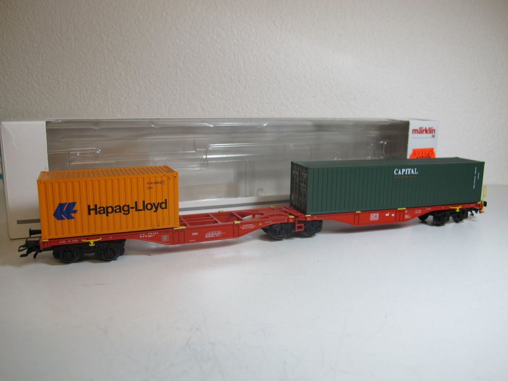 Märklin: 47801 Doppel-Containertragwagen (Gebraucht) in Fontaines NE für CHF 67 – mit Lieferung ...
