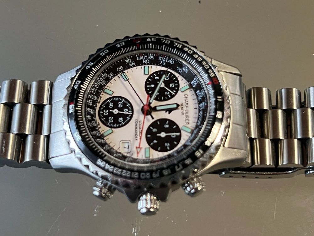 CHASE DURER GENEVE SQUADRON COMMANDER CHRONOGRAPH PANDA (Gebraucht) in ...