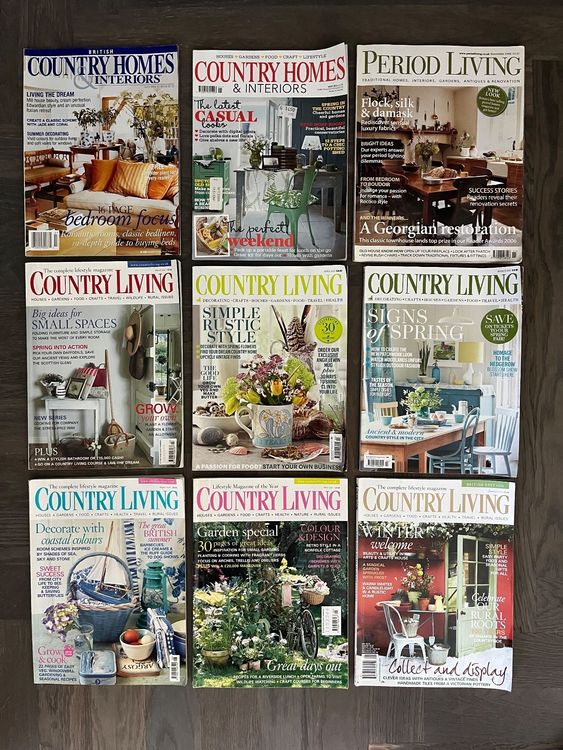 9 British magazines Country Living / Homes, Period Living (Gebraucht ...