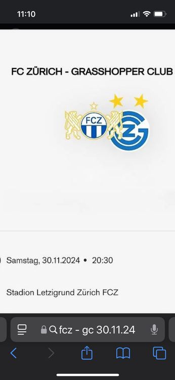 FCZ - GC 10.5.25 Ein Ticket Sektor D | Kaufen auf Ricardo