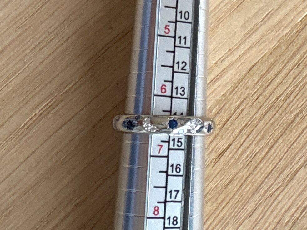 Luxus Gr: 17/7 Silber Ring Memoire Blau/Weiss (Gebraucht) in Biel ...