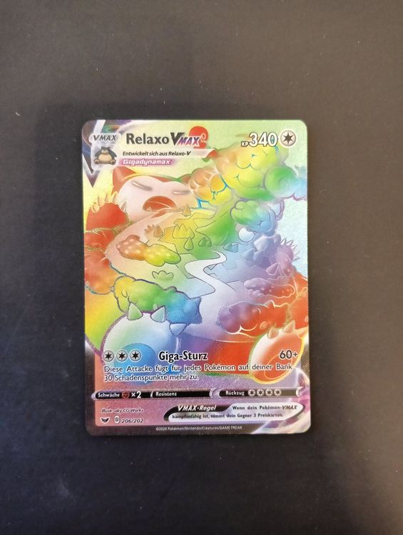 Relaxo VMAX Rainbowrare (SSH 206) Exzellenter Zustand (Gebraucht) in ...