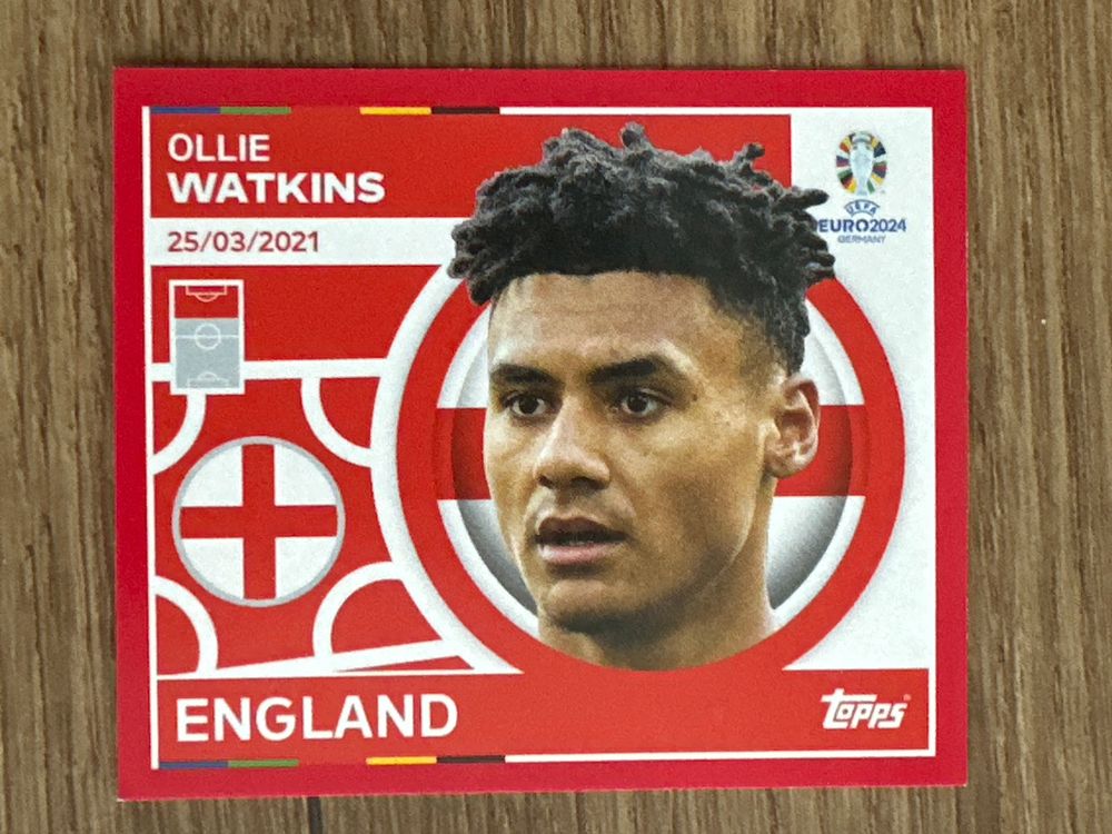 Topps EURO2024 Ollie Watkins England Nr. 20 (Gebraucht) in Glattbrugg für CHF 0.4 – mit ...