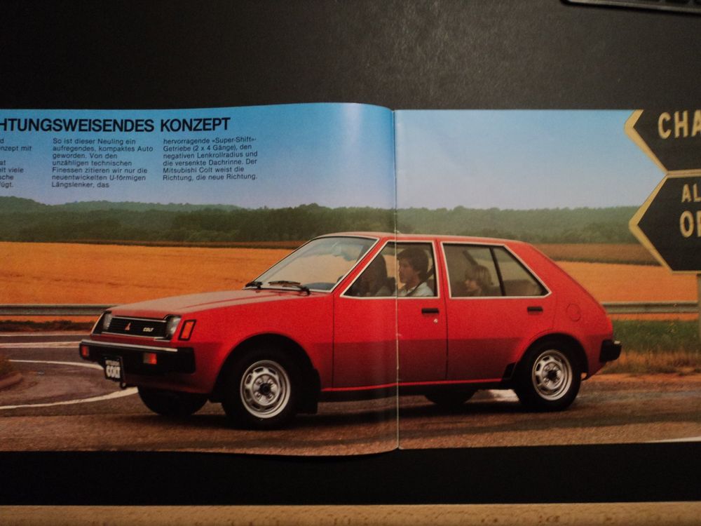 Prospekt Mitsubishi Colt 1979 (Gebraucht) in Schwarzenburg für CHF 5 – mit Lieferung auf Ricardo ...