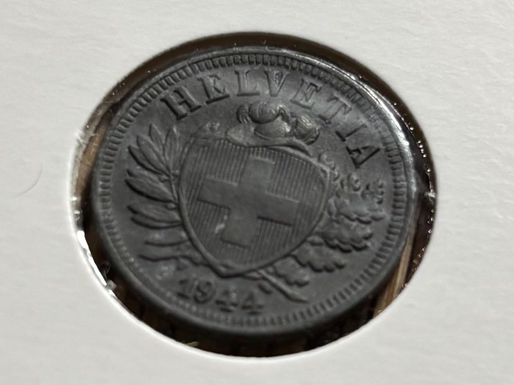 Schweiz 2 Rappen 1944 ss - vzgl Schild Freiheitshut (Gebraucht) in Speicher für CHF 5 – nur ...