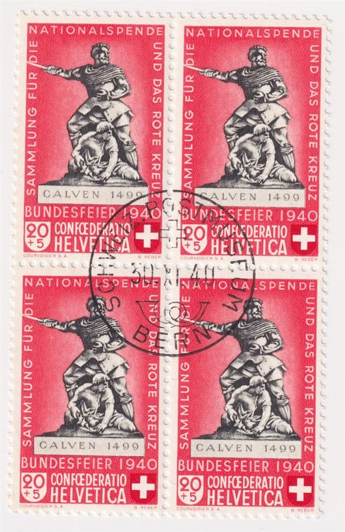 PP Viererblock 1940 B5c hellrot, KW 300 (Antik) in Ennetmoos-St. Jakob für CHF 50 – mit ...