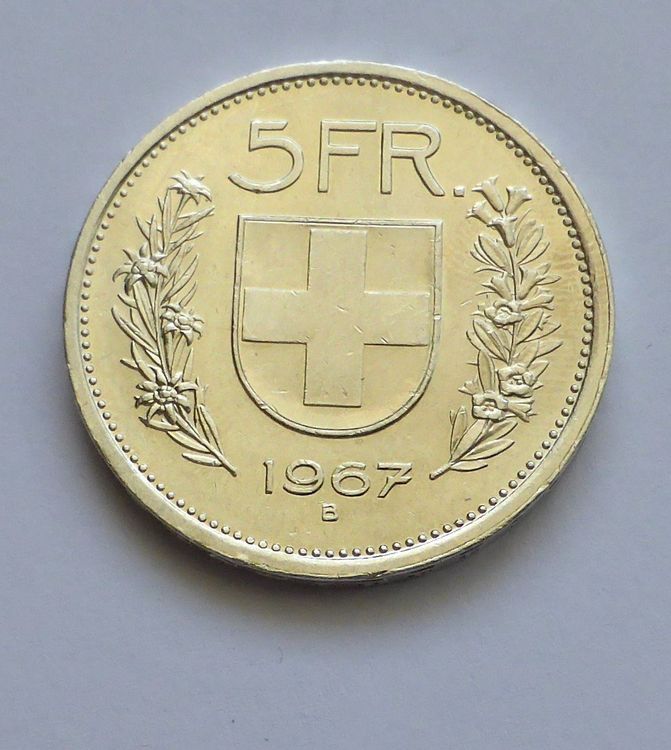 5 Franken 1967, 3 * vor Gesicht - ABART (Gebraucht) in Buochs für CHF 95 – mit Lieferung auf ...