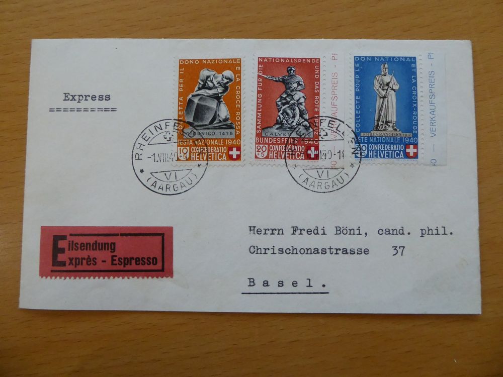 Interessanter Beleg 1940 (Gebraucht) in Rothrist für CHF 2 – mit Lieferung auf Ricardo kaufen