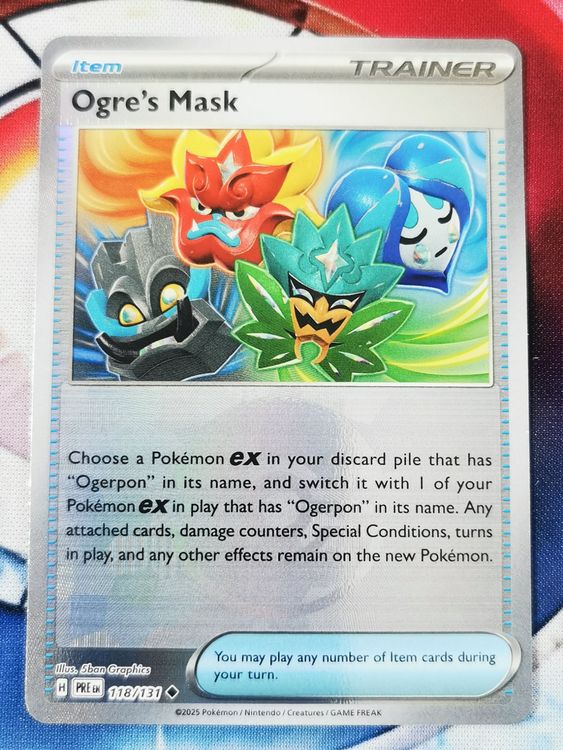 Pokémon Ogre Mask Pokeball 118/131 Prismatic Evolutions EN (Neu (gemäss ...