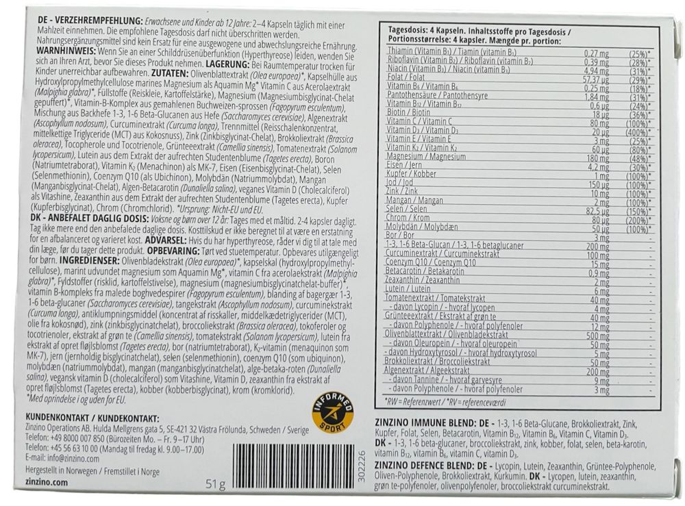 Zinzino Xtend+ Multi-Immunformel - 60 Kaps. (Neu und originalverpackt ...