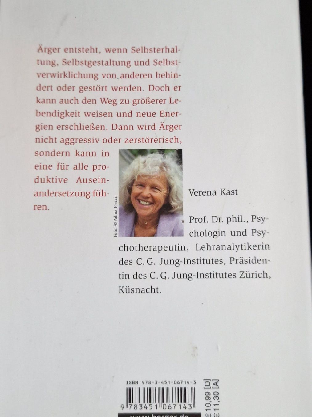 Verena Kast Vom Sinn des Ärgers Selbstbehauptung Entfaltung (Gebraucht) in Neuhausen am ...