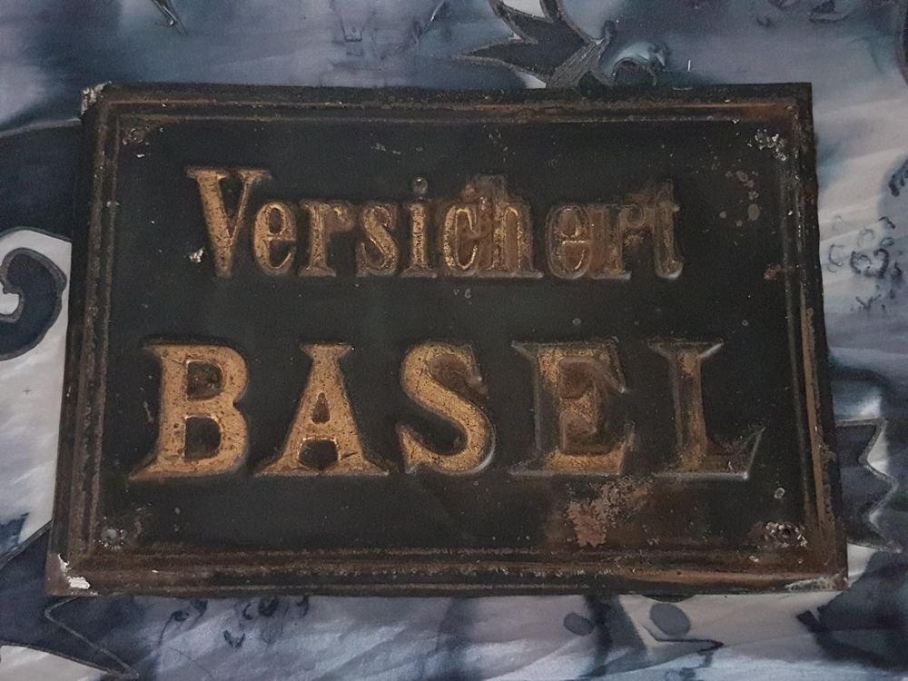 Seltenes altes Basler Versicherung Blech Schild (Gebraucht) in ...