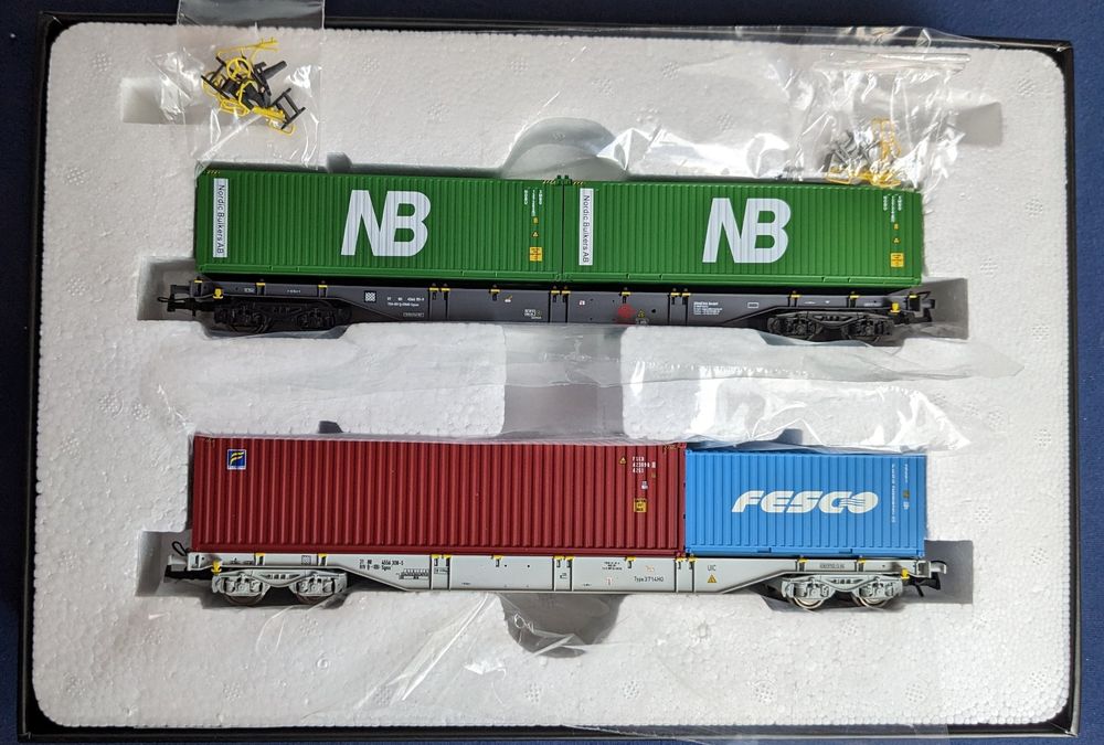 B-Models 45.102-2 + 945.100 A -2 Set 2 wagons porte-cont. | Kaufen auf ...