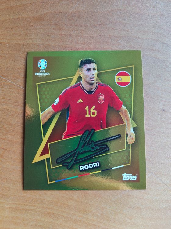 RODRI in Gold mit Unterschrift - Starplayer Topps Euro 2024 | Kaufen ...