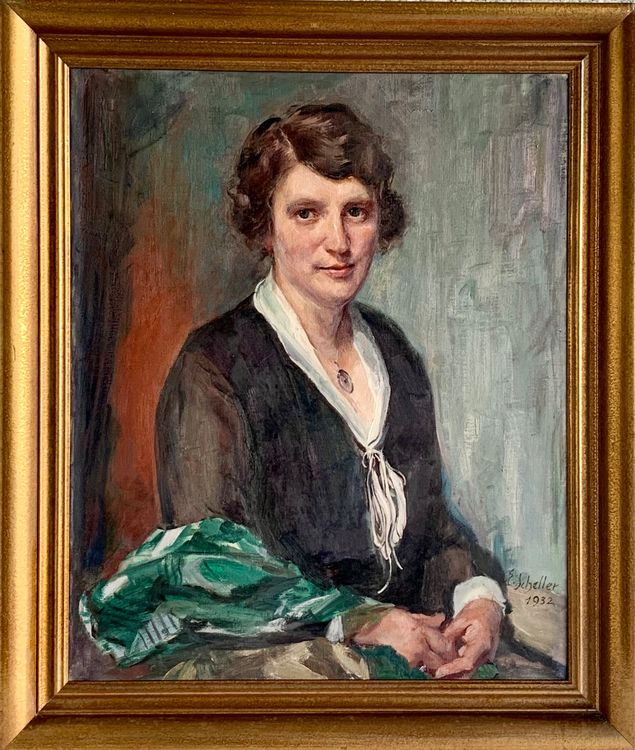 Emil Scheller (1880-1942) grosses Gemälde von einer Dame (Gebraucht) in Root für CHF 255 – mit ...