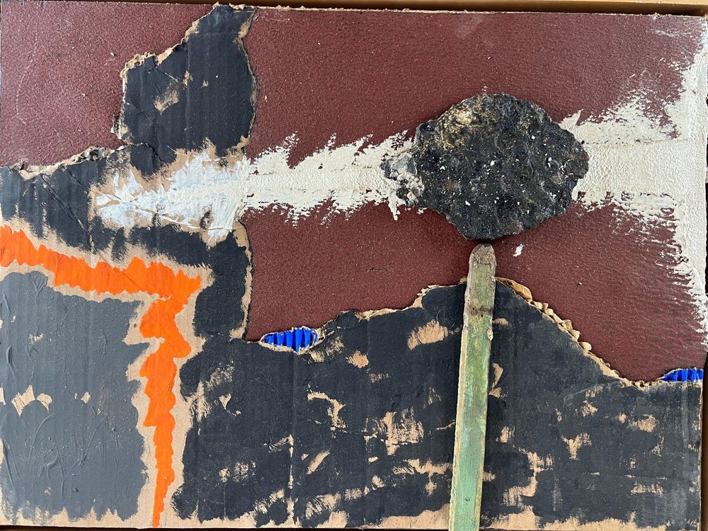 Alfons J. Keller (1924 -2003) Abstrakte Collage Mischtechnik | Kaufen auf Ricardo