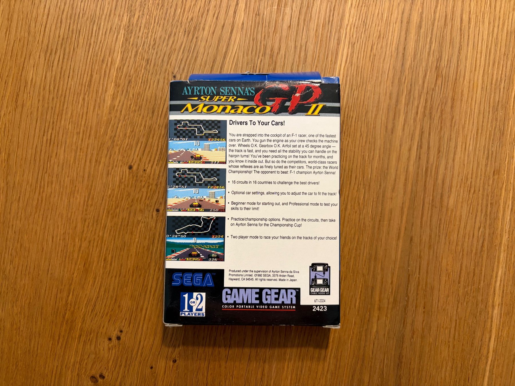 Sega Game Gear - Super Monaco GP2 Senna / Komplett OVP / CIB (Gebraucht ...