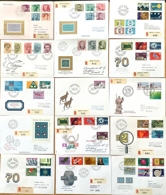 1969 - 89 / FDC Sondermarken Einschreiben ( 15 Stk.) (Gebraucht) in ...