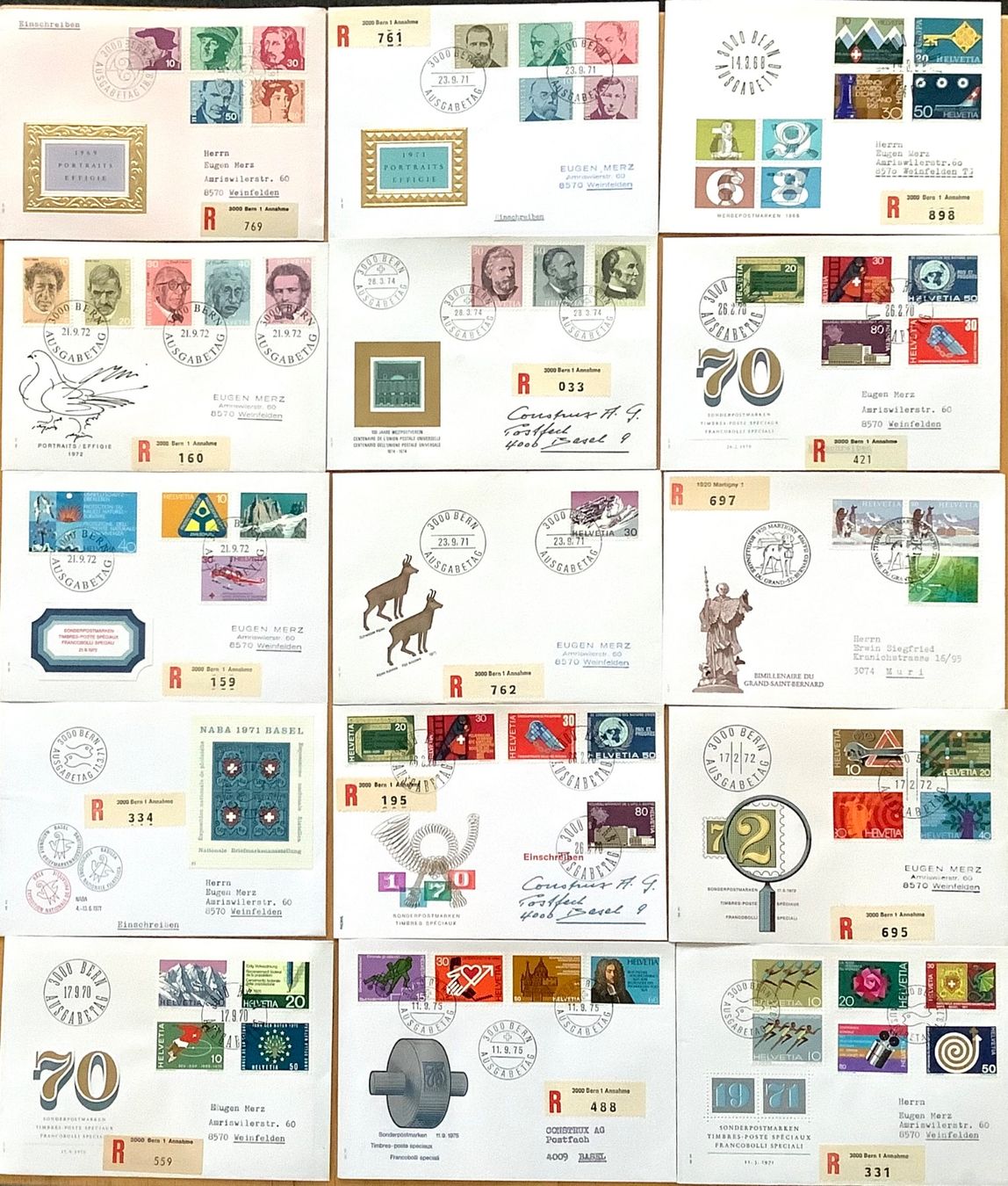 1969 - 89 / FDC Sondermarken Einschreiben ( 15 Stk.) (Gebraucht) in ...