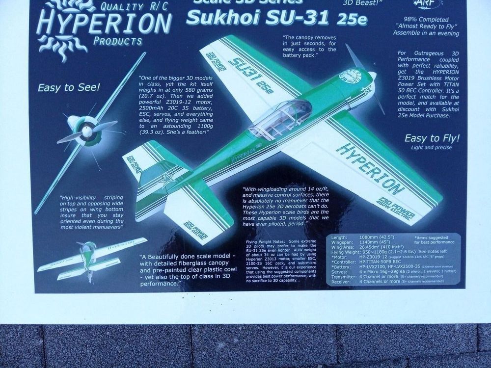 RC Avion Hyperion SU31 (Neu und originalverpackt) in La Sarraz für CHF ...