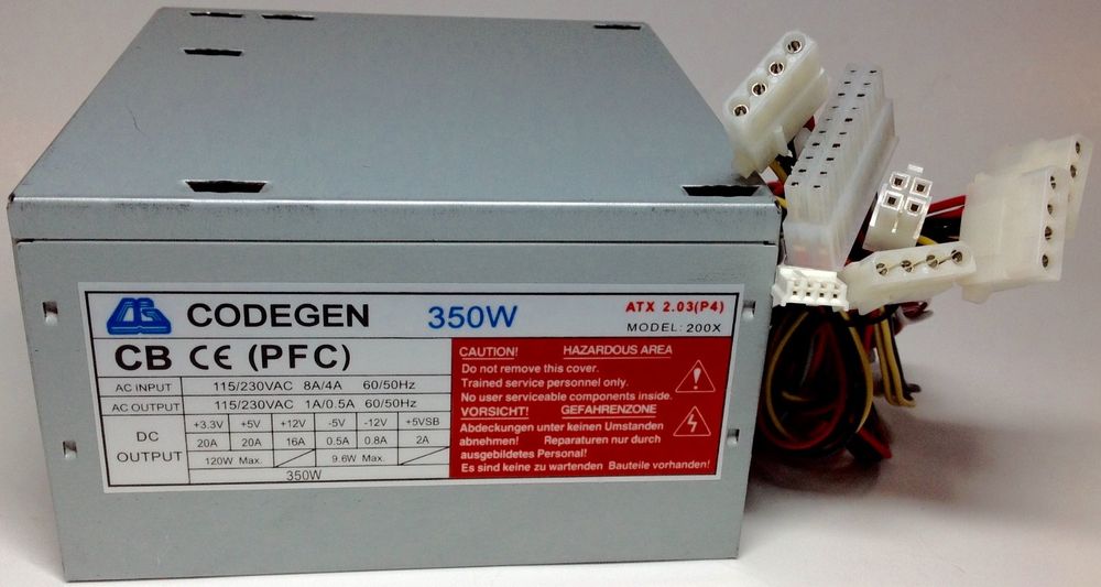 Codegen 200X Netzteil 350 Watt ATX-2.03(P4) 24pin Molex | Kaufen auf ...
