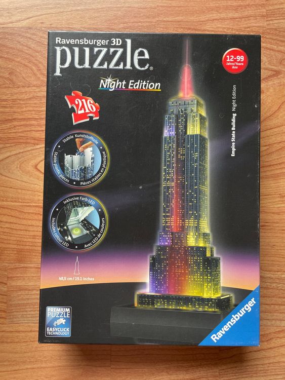Ravensburger 3D puzzle Night Edition Empire State Building (Gebraucht) in Martigny-Croix für CHF ...