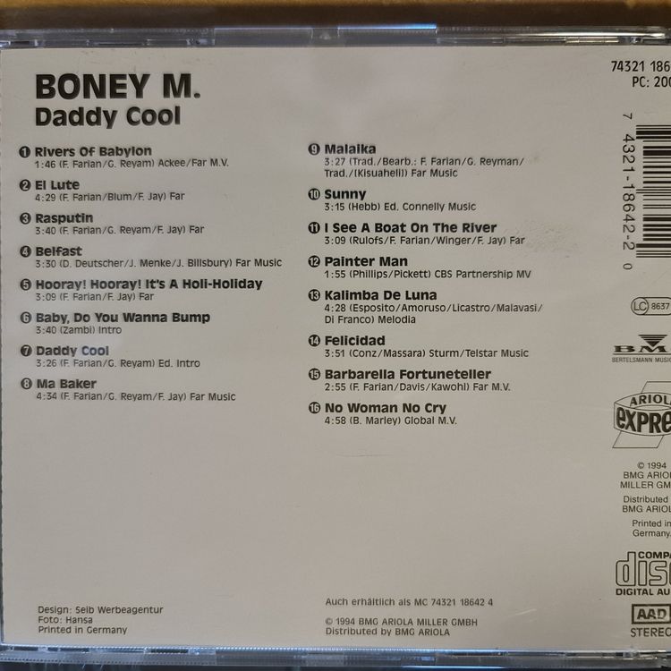 Boney M - daddy cool (Gebraucht) in Dintikon für CHF 3 – mit Lieferung ...