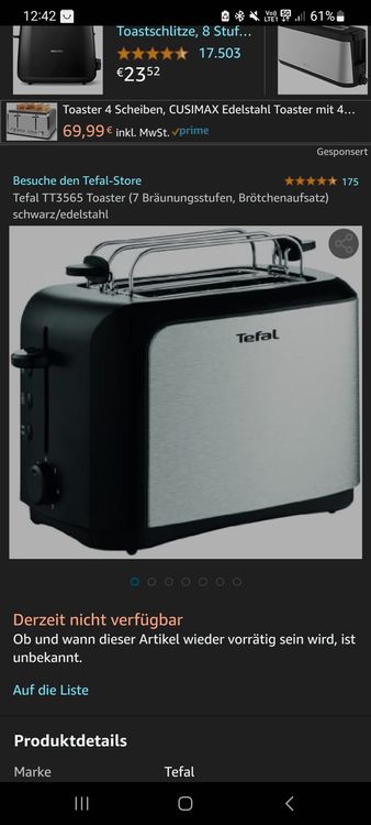 Tefal Toaster Express | Kaufen auf Ricardo