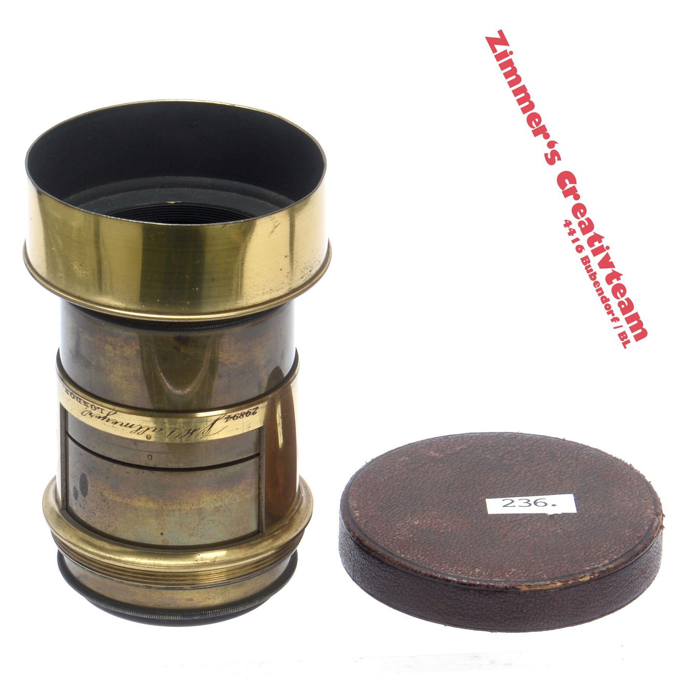 J.H. Dallmeyer London Messing Brass Objektiv Lens 29894 (Gebraucht) in ...
