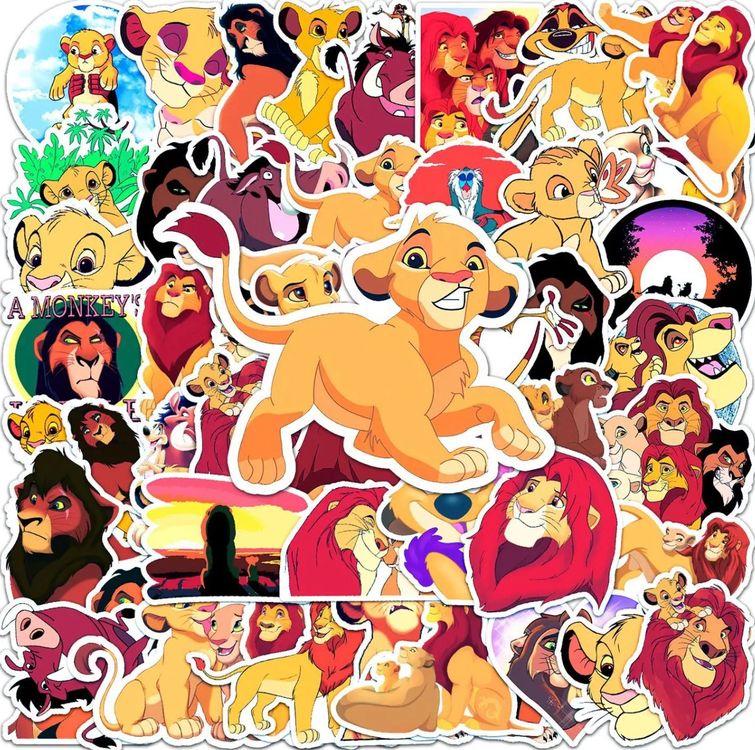 50 Stk. Sticker Aufkleber - Der König der Löwen (Neu und ...