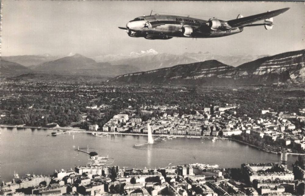 Genève, La Rade et le Mont-Blanc, Flugzeug über Genf 1958 | Kaufen auf Ricardo