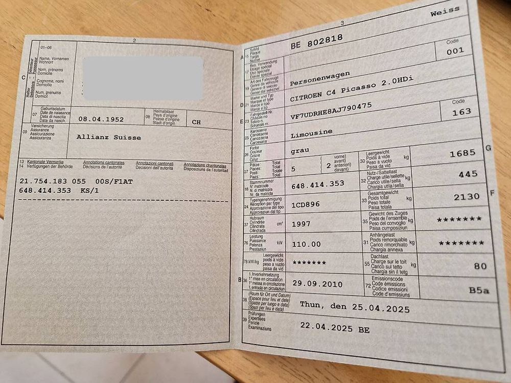 Citroen Picasso 2.0 HDi Minivan Top Zusatand ab MfK (Gebraucht) in ...