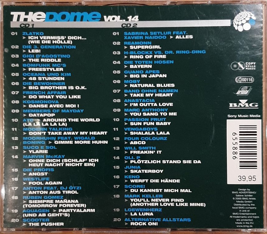 The Dome Vol. 14, Doppel-CD 2000, Hit Compilation, Sampler | Kaufen auf Ricardo