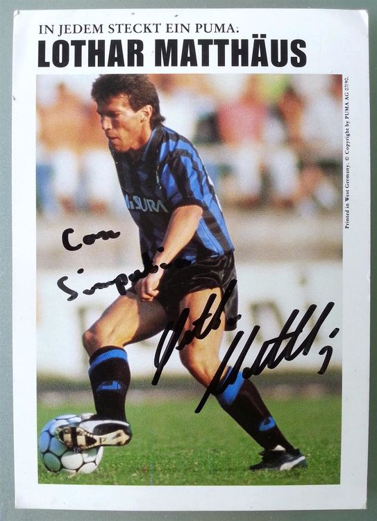Autogramm Lothar Matthäus, Inter 1988-92 (Antik) in Oberriet SG für CHF ...